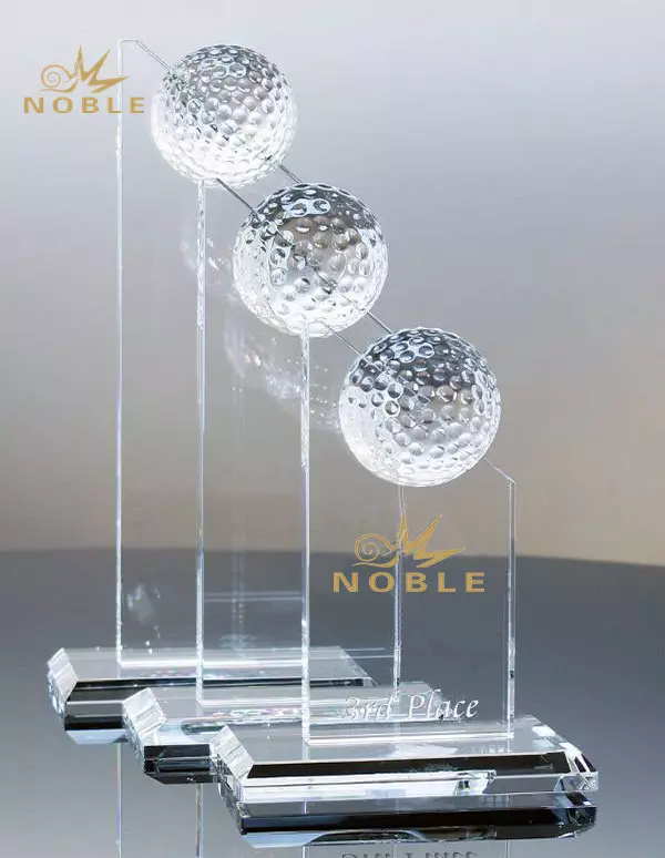 Different Size Custom Engraved Crystal Golf Trophy - Buy Golf Trophy ...