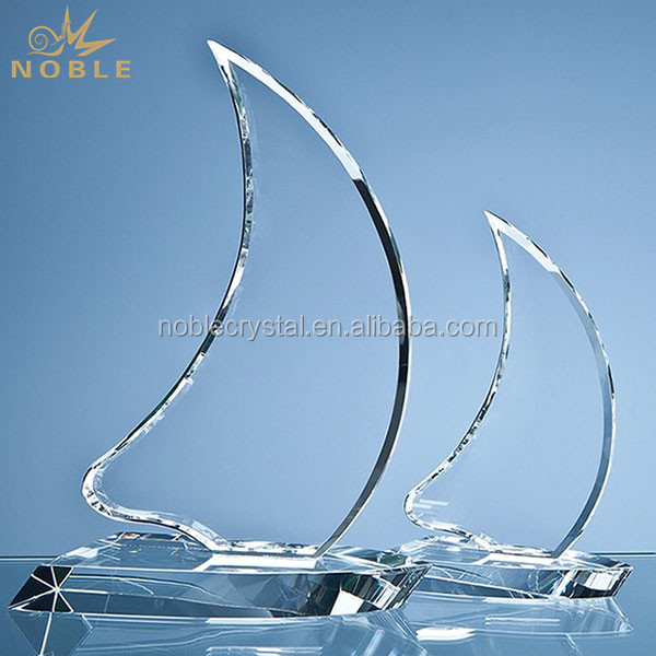 Nautical Theme Custom Crystal Sailing Boat Trophy - Buy Crystal Sailing ...
