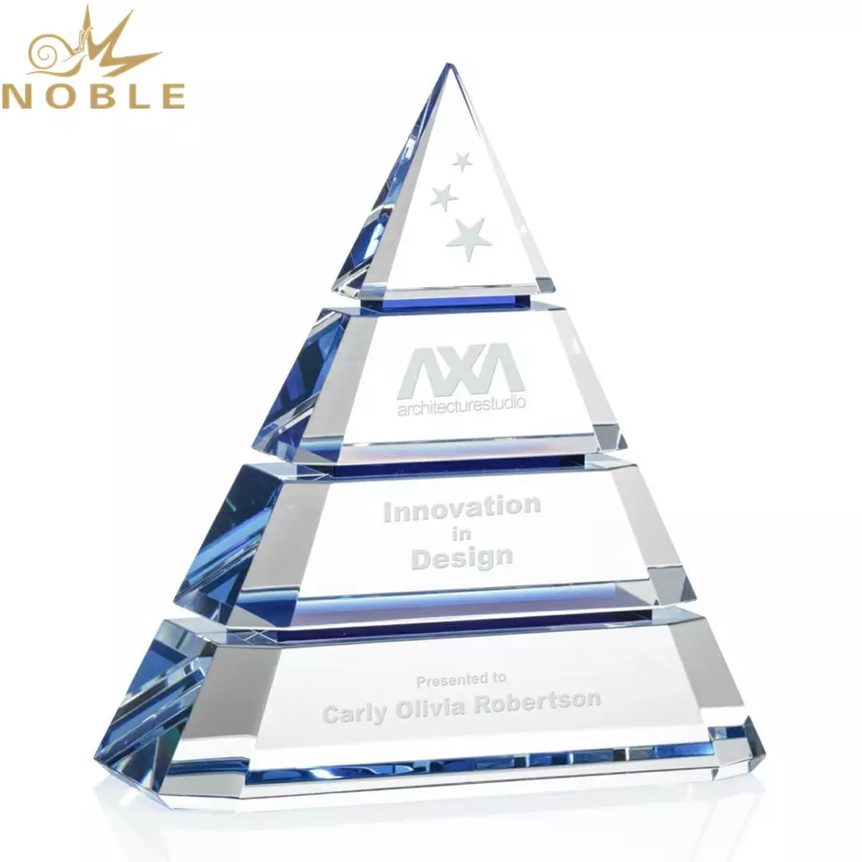 Custom Crystal Pyramid Award Trophy - Buy Crystal Pyramid, Flame Trophy ...