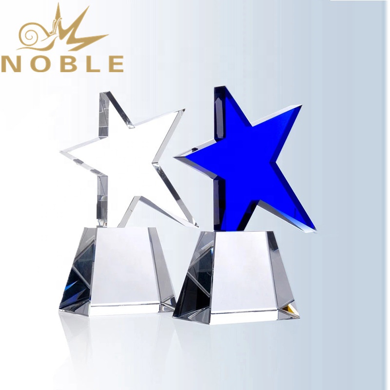 New Design Meteor Blue Star Crystal Award - Buy Star Crystal Award ...