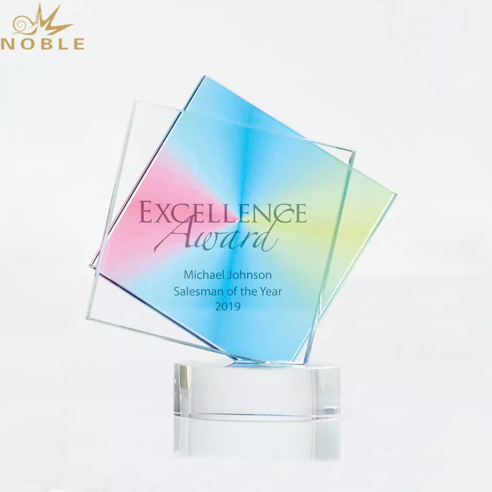 Color Printing Custom Crystal Square Plaque Trophy - Buy Crystal Square ...