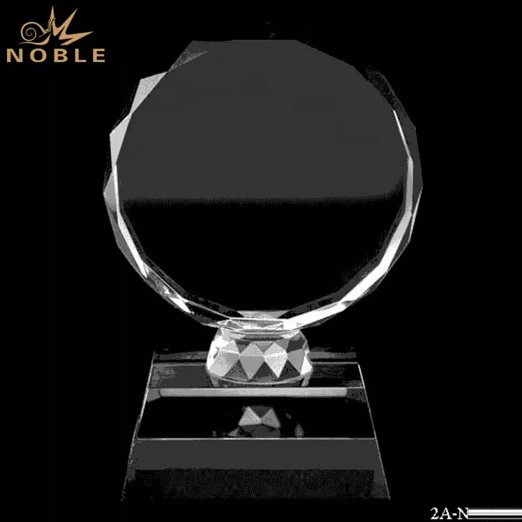 Diamond Edge Blank Round Crystal Trophy With Base - Buy Round Crystal ...