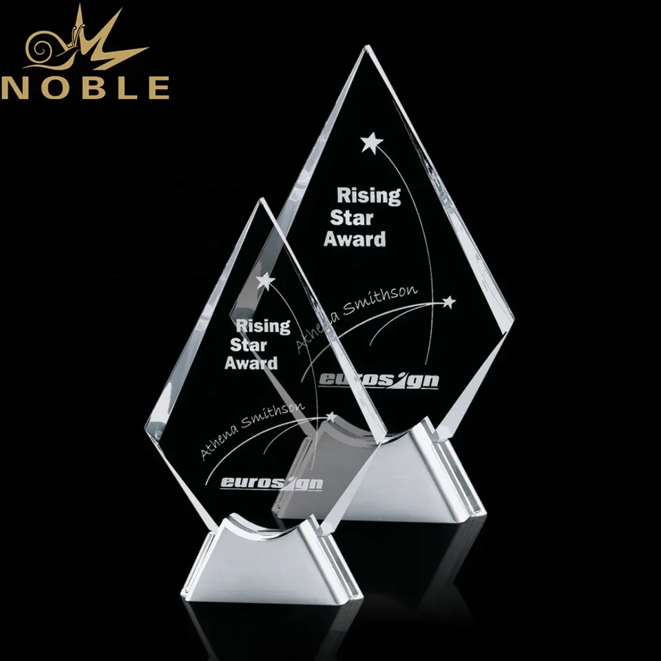 Best Selling Optical Custom Crystal Plaque Award on Aluminum Base - Buy ...
