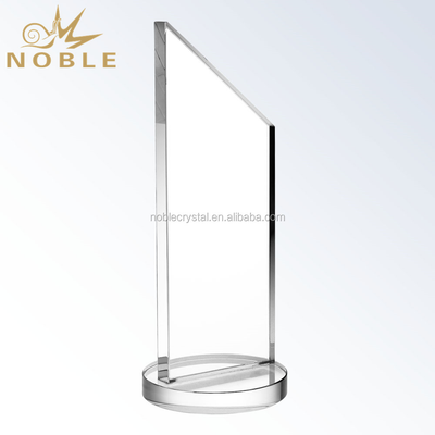 Customized Crystal Plaque Trophy With Round Base - Buy Crystal Plaque ...