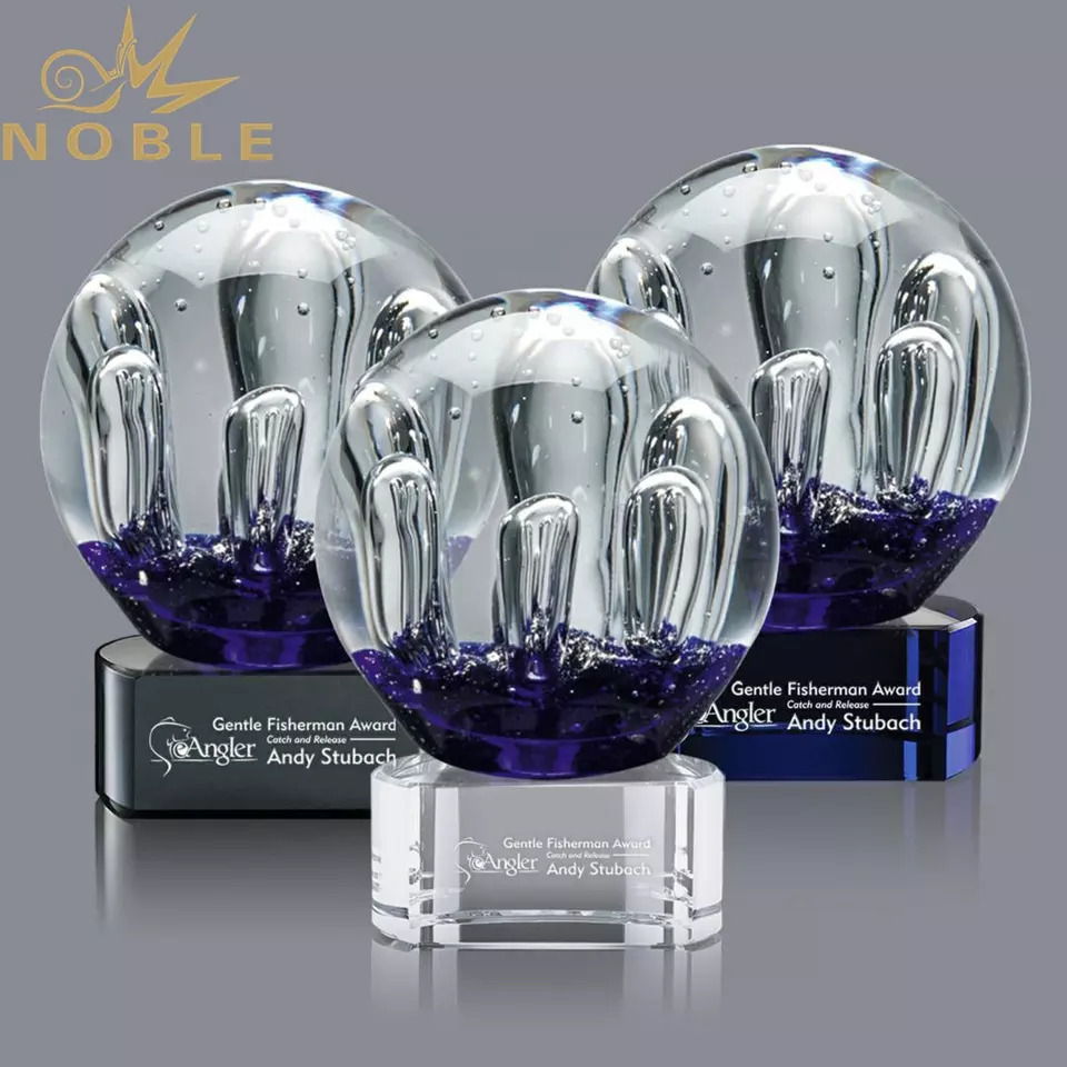 Noble Custom Art Glass Ball Award with Free Engraving - Buy Glass Ball ...